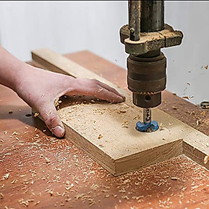 uxcell Forstner Wood Boring Drill Bit 27mm Dia. Hole Saw Carbide Alloy Steel Tip Round Shank Cutting for Hinge Plywood Wood Tool