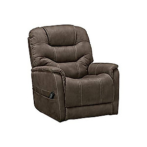 Signature Design by Ashley Ballister Contemporary Power Lift Recliner, Brown