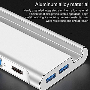 Leya-US Spare Part HW-TC20 7 in 1 Type-C/USB-C Multifunctional Extension HUB Adapter with Holder