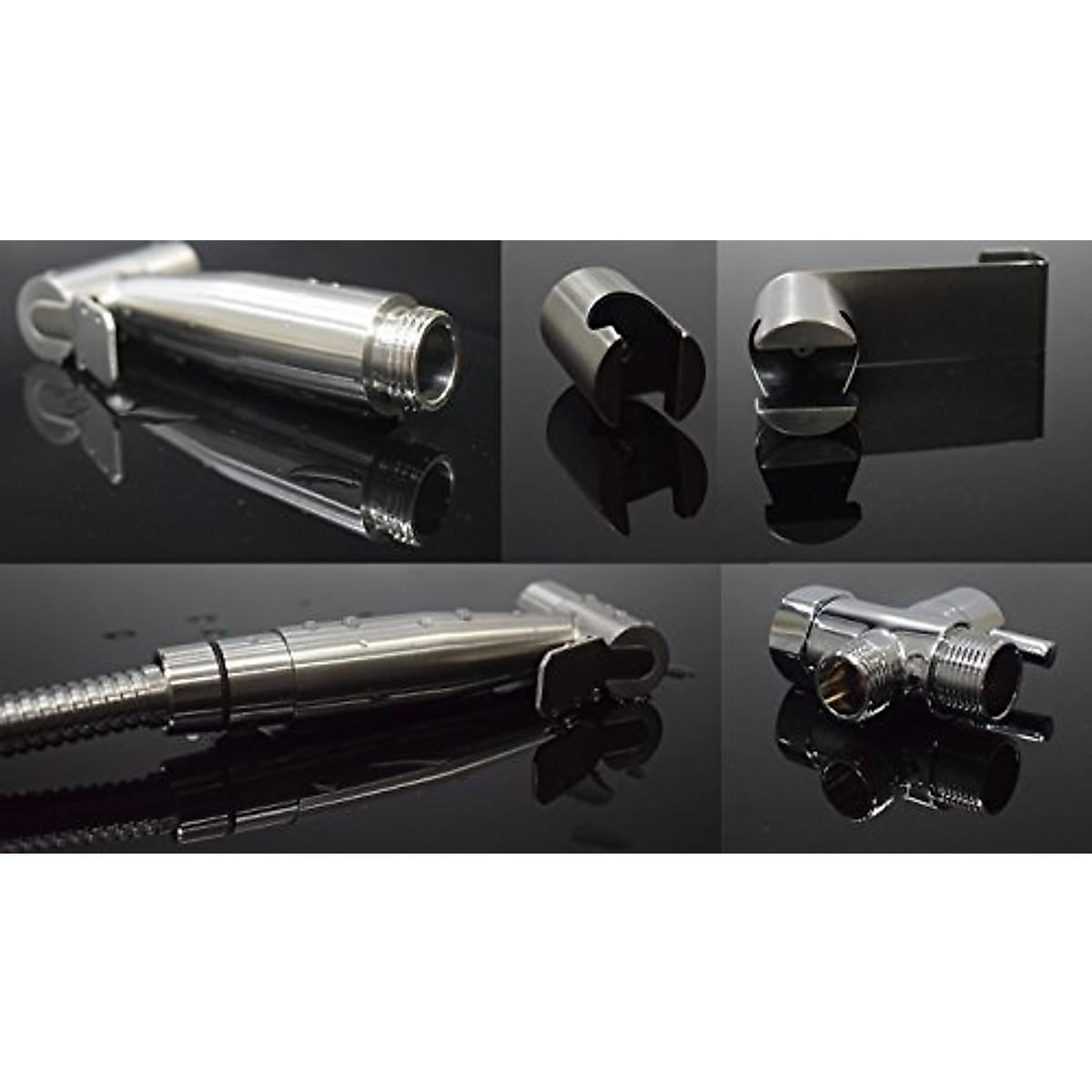 AzureLuxe Cloth Diaper Sprayer - Complete Set Premium Stainless Steel Hand Held Diaper Sprayer Kit for Toilet Attachment with T-Adapter and Explosion Free Hose