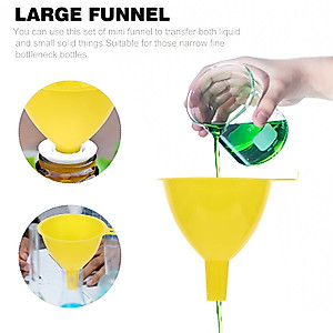 POPETPOP 10pcs Small Funnel Laboratory Funnels Plastic Liquid Funnel Cosmetic Funnels for Filling Perfume Liquid Essential Oils Bottles