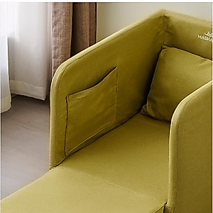 ENGERIO Folding Sofa Bed Floor Mattress 3-in-1 Convertible Sofa to Lounger Convertible Folding Sofa Bed - Sleeper Chair with Pillow for Living Room/Dorm/Guest Use/Home Office/Apartment, Single Size