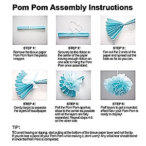 Blue Birthday Party Decorations for Men Women Boys Girls,Birthday Party Supplies Birthday Balloons, Happy Birthday Banner,Tissue Pompoms, Hanging Swirl Star Garland for Birthday Decorations of All Age