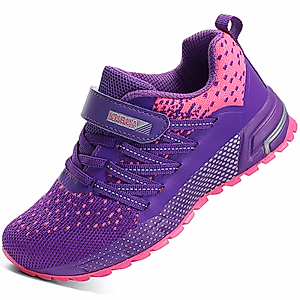 KUBUA Kids Sneakers for Boys Girls Running Tennis Shoes Lightweight Breathable Sport Athletic