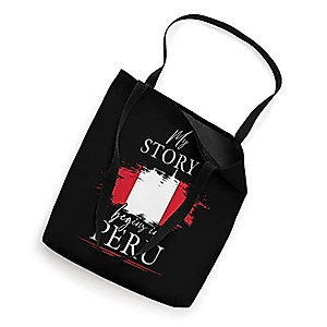 My story begins in Peru flag Peruvian football Cusco Tote Bag