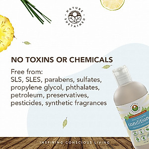 Nature Sustained Hydrating Natural Conditioner - Lemongrass Moisturizing Organic Sulfate Free Conditioner - Raw Wildcrafted Probiotic Hypoallergenic Cleansing Conditioning Wash for All Hair - 9 Oz
