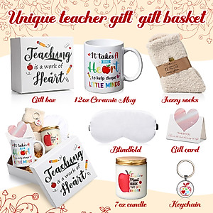 Tiangrid 7 Pcs Teacher Appreciation Gifts from Students, Teacher Graduation Gift from 2025, Thank You Teacher Gifts Basket Idea for Back School birthday Teacher's Day Gift