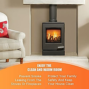 Protalwell Self Adhesive Stove Window Glass Gasket Tape, 1" Width 72" Length, Flat Stove Door Glass Gasket, Self Stick Flat Gasket Tape for Stove and Fireplace Window Glass