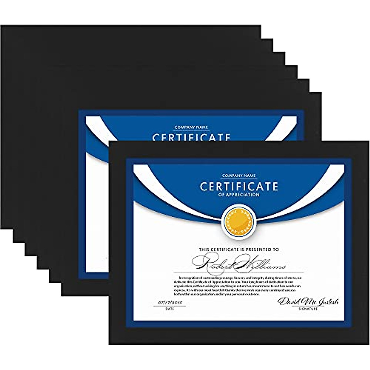 Icona Bay 8.5x11 Diploma Frames (Black, 12 Pack), Sturdy Wood Composite Certificate Frame, Sleek Document Frame Bulk, Table Top or Wall Mount, Exclusives Collection