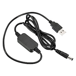 PATIKIL 12W USB Step Up Voltage Converter, DC 5V to DC 12V Power Supply Adapter Jack 5.5x2.5mm Cable for Router LED Lamp Speakers