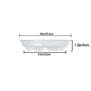 Idyllize 15 Pack Assorted Sizes 6 8 10 Inch Clear Thick Plastic Heavy Duty Sturdy Plant Saucer Drip Trays for pots, 5 Pieces of Each Size (Assorted Sizes 6'', 8'', 10'')
