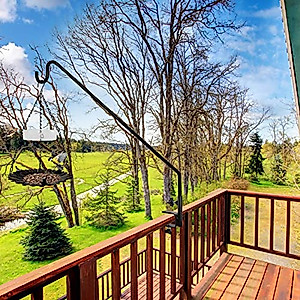 MIXXIDEA Heavy Duty Deck Rail Pole Deck Hook, Extensible and Adjustable Deck Hook for Hanging Bird Feeder, Plants, Suet Baskets,Wind Chimes,Lanterns