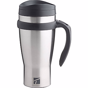 Trudeau Maison Drive Time, 18 oz, Stainless Steel Travel Mug, 1 Count (Pack of 1)