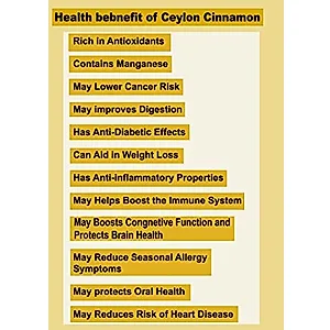 Organic Ceylon cinnamon sticks, True or Real Cinnamon, Premium Grade, Harvested from a USDA Certified Organic Farm in Sri Lanka 1 oz / 28 g (3" cut 6 to 7 sticks)