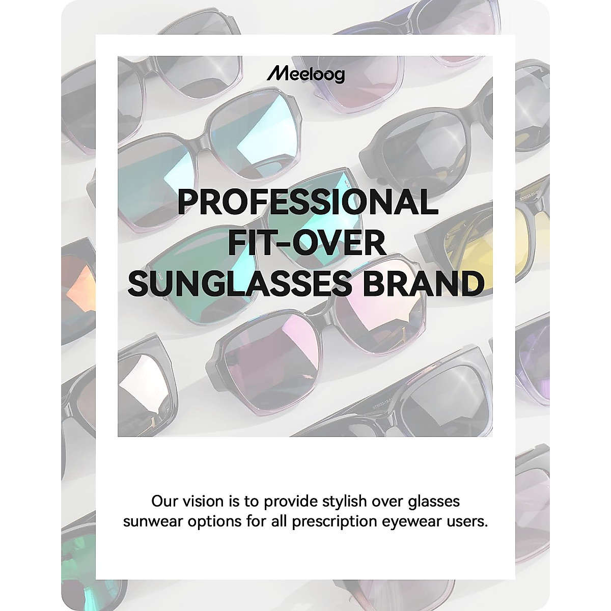 Meeloog Polarized Sunglasses Fit Over Glasses For Women, Trendy Round Sun Glasses Lightweight Wrap Around Shades MST0080 (P1 Tortoise Frame/Grey Lens)