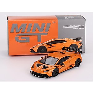 Lambo Huracan STO Arancio Borealis Orange Metallic Limited Edition to 4800 Pieces Worldwide 1/64 Diecast Model Car by True Scale Miniatures MGT00511