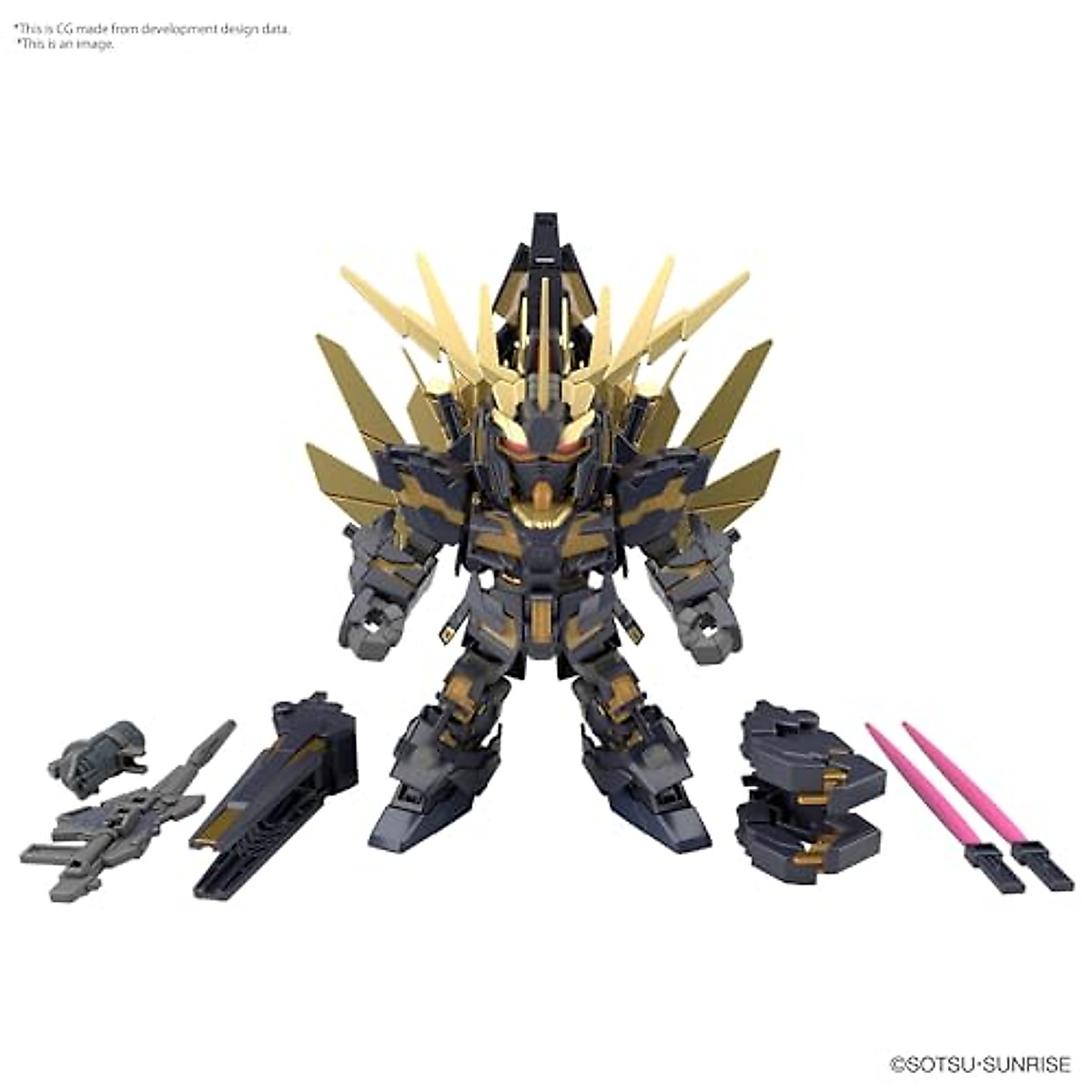 Bandai Hobby - Gundam UC - #19 Unicorn Gundam 02 Banshee (Destroy Mode) & Banshee Norn Parts Set, Bandai Spirits SDCS Model Kit