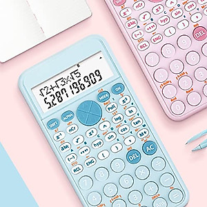 Altsuceser 2 Line Electronic Scientific Calculator 240 Functions Arithmetic Calculator Large Display Math Calculator for Student Teacher Classroom High School College School Business Offices Blue