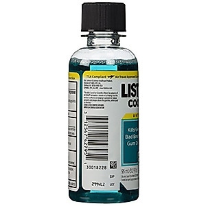 Listerine Cool Mint Antiseptic Mouthwash Travel Size 3.2 Ounces (Pack of 6)