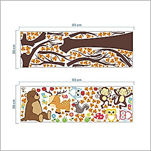 Decorstyle Giant Wall Decals for Kids Rooms, Nursery Peel & Stick, Large Removable Vinyl Wall Stickers. Premium, Eco-Friendly, Bring Your Walls to Life! (Jungle Wild Animal)