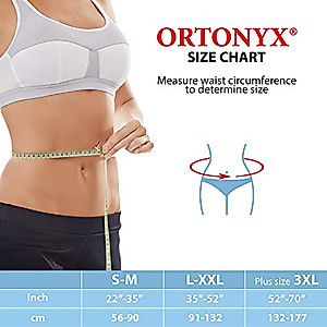 ORTONYX 10.25" Abdominal Binder for Men and Women/Postpartum Post-operative Post-surgery Wrap/Abdomen Navel Umbilical Hernia Support Belt / 524010 Black S/M