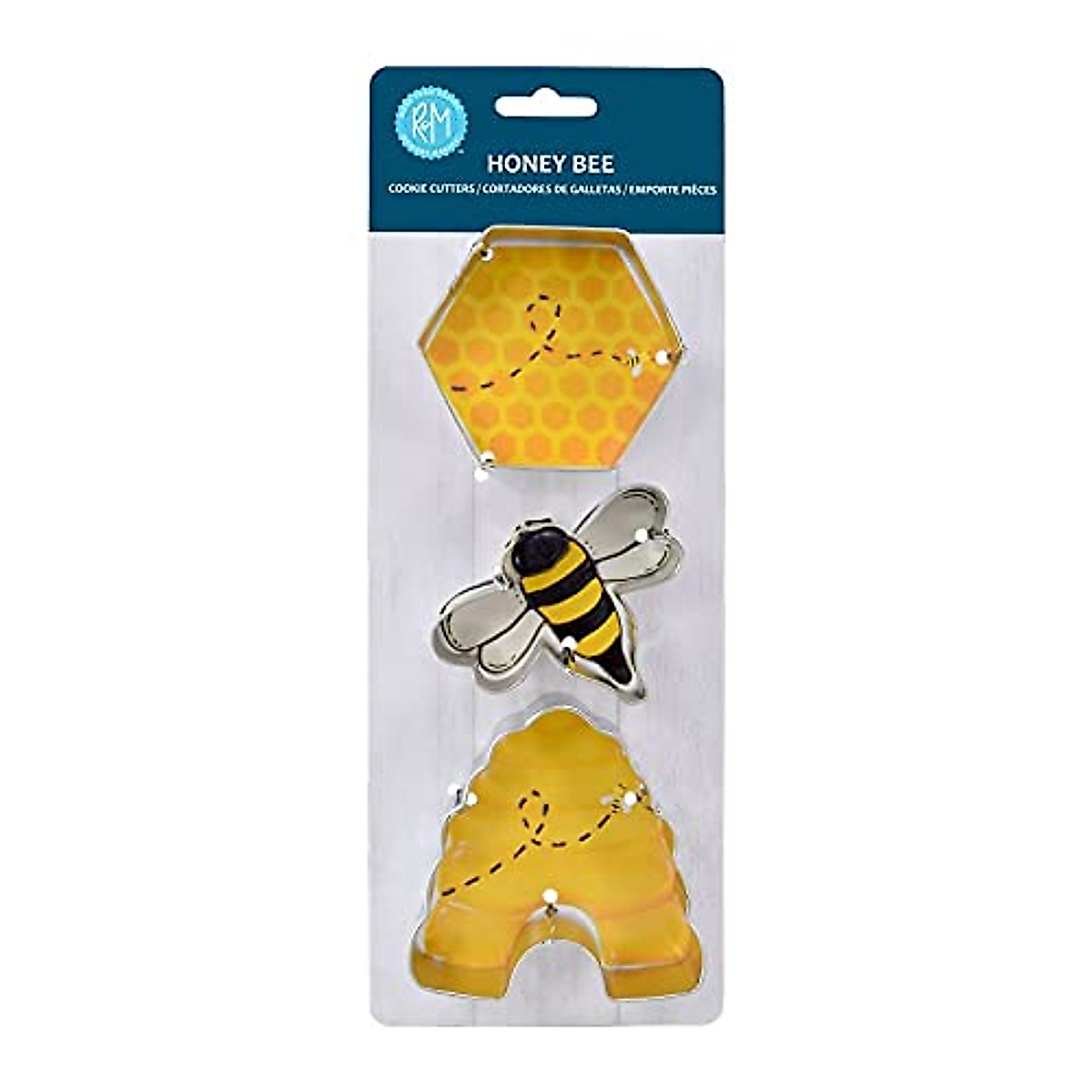 R & M International Honey bee Cookie Cutter, One Size, Silver