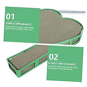 Abaodam 1 Set Heart-Shaped Sucker Flower Clay Rose Sucker Floral Decor Rose Ornament Wedding Ornament Flower Decor Green Tray Foam Sponge Wedding Car Supplies Toolkit Unique Plastic