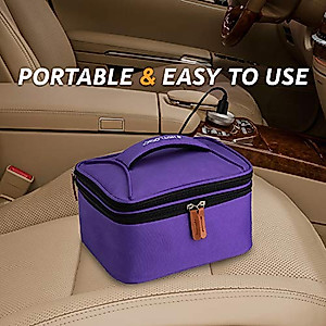 HotLogic 16801174-PUR Food Warming Tote Lunch Bag Plus 12V, Purple