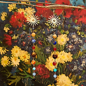 Solar System Earrings Universe Galaxy Dangle Statement Earrings Drop Planet Earrings Aesthetic Jewelry Women's Drop Dangle Earrings for Women