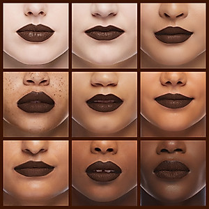 Ruby Kisses Auto Lip Liner Pencil, Long Lasting & Non-Fading, Smooth Application, Non-Feathering with Rich Color, No Sharpener Needed, Ideal for Full Lips Look (Dark Brown) (3 PACK)