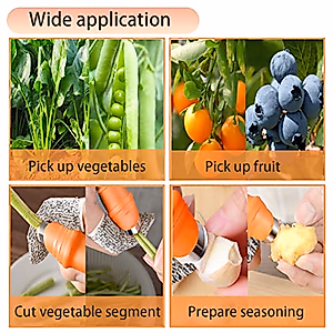 Gardening Thumb Knife with Case, Finger Pruner for Gardeners, Finger Knife-Plants Picking Trim Tools, Orange Thumb Cutter Gardening Tools Kit for Picking Plant Fruit Vegetable