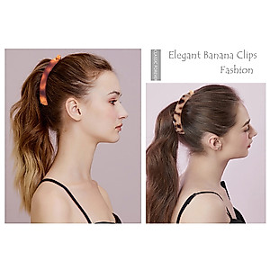 6 Pieces Banana Hair Clips for Women,Cute Banana Clip for Thin Fine Thick hair,Non Slip Banana Claw Clips