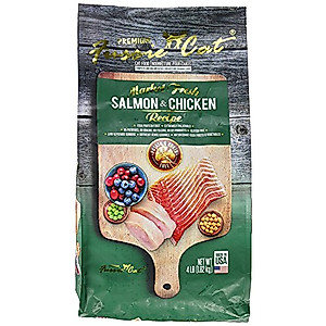 Fussie Cat Market Fresh Salmon & Chicken Recipe Dry Cat Food, 4 lb. Bag, (Fast Delivery) by Just Jak's Pet Market