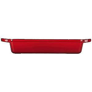 Crock Pot Artisan 13 Inch Enameled Cast Iron Lasagna Pan, Scarlet Red