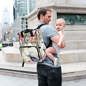 xigua Flower Unicorn Diaper Bag Backpack Multi Function Baby Changing Bags Waterproof Large Capacity Travel Back Pack for Mom Dad