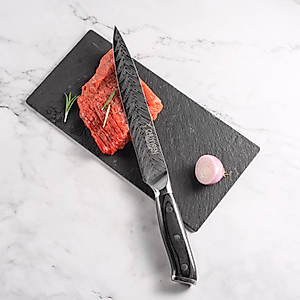 CHUYIREN Kitchen Knife Set 5 PCS, 3.5-8" High-Carbon Stainless Steel Chef Knife Set Classic Triple Rivet, Professional Ultra Sharp Japanese Knife Set with Elegant Black Wood Ergonomic Handle Gift Box