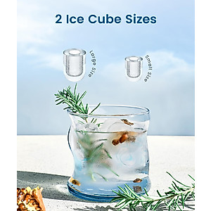 Ice Makers Countertop, Portable Ice Machine with Carry Handle, 26.5lbs/24Hrs, 6Mins/9 Ice Cubes, Self-Cleaning Countertop Ice Maker with Ice Basket/Scoop,for Home Bar Camping RV(Black)