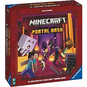 Ravensburger Minecraft: Portal Dash - Engaging Family Board Game for Kids and Adults | Adventure-Packed Gameplay | Ideal Gift for Minecraft Enthusiasts | Suitable for Age 10 and Above