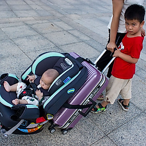 Car Seat Travel Belt | Adjustable Strap to Convert Kid and Carry-on Luggage into an Airport Stroller，Easy Carry ,Universal Size, Black