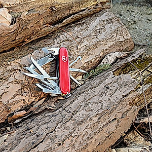 Victorinox Swiss Army Multi-Tool, Fieldmaster Pocket Knife, Red