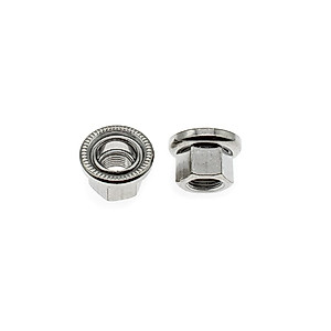 HAJXZH Bicycle Axle Nut 2pcs M10 7075 Aluminum Alloy Serrated Hexagon Flange Track Hub Nut Bicycle Accessories