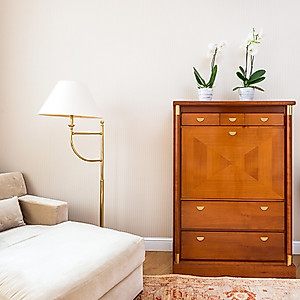 KOPPALIVE 5 Pack Solid Brass Dresser Drawer Pulls,Semicircle Kitchen Cabinet Knobs and Handles, Gold Knobs for Cabinet and Drawer, Modern Copper Furniture Handles, Brushed Finish Furniture Hardware