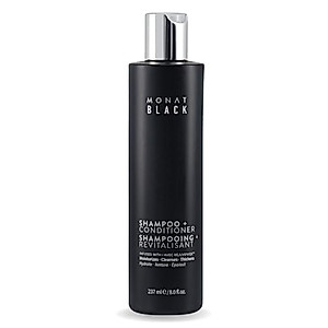 MONAT Black Shampoo + Conditioner – A 2-in-1 Formula for Optimal Hair Care in One Step – Cleanses, Conditions, and Promotes Stronger, Healthier-Looking Hair – For All Hair Types – 237ml (8.0 fl oz)