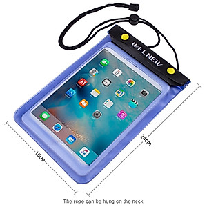 WALNEW Universal Waterproof eReader Protective Case Cover for Amazon All-New Kindle 2022/Kindle Paperwhite/Oasis/Keyboard/Kindle Fire 7, iPad Mini, Kobo Clara/Nia and more, Blue