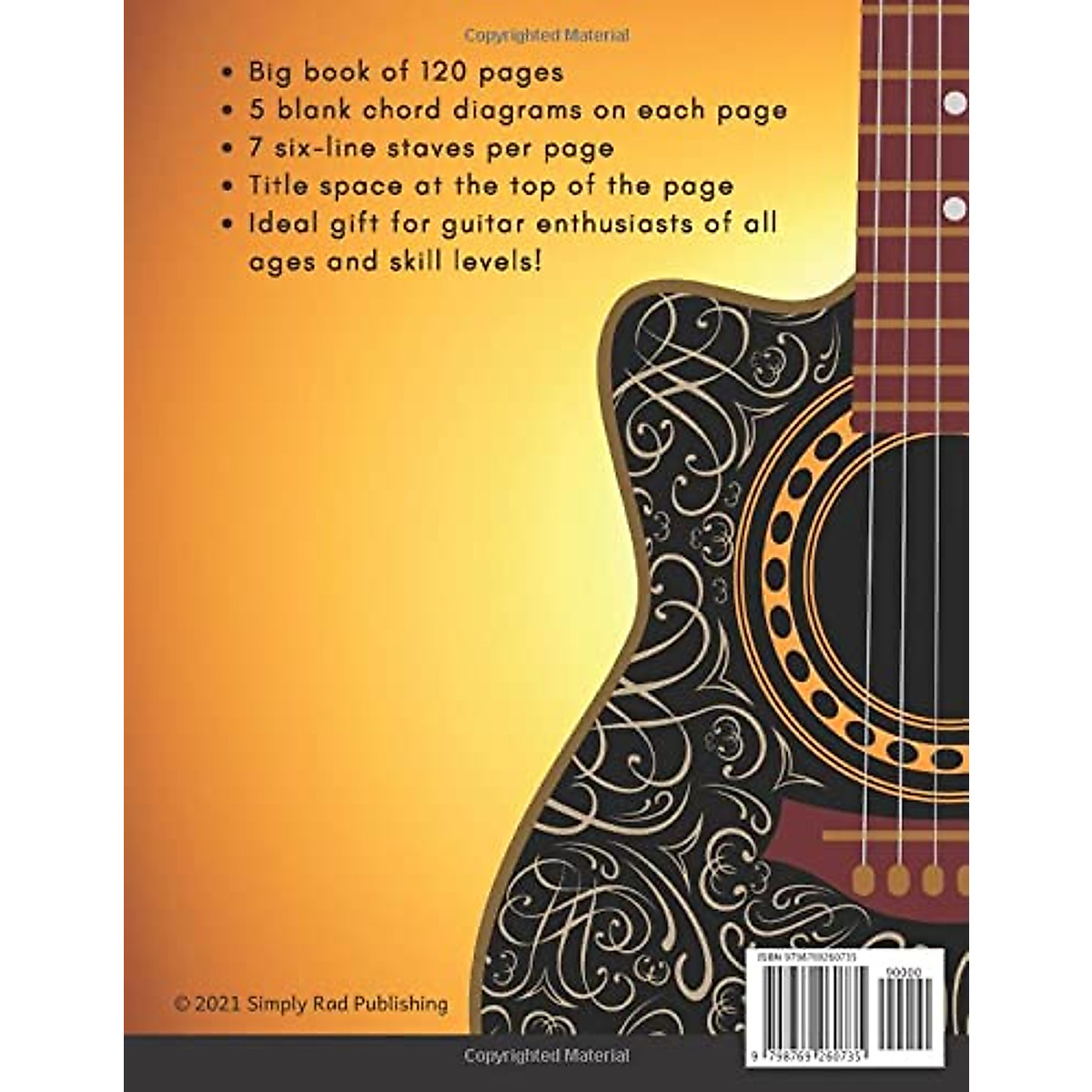 Guitar Tab Notebook: Blank Guitar Sheet Music for Musicians, Songwriters and Students