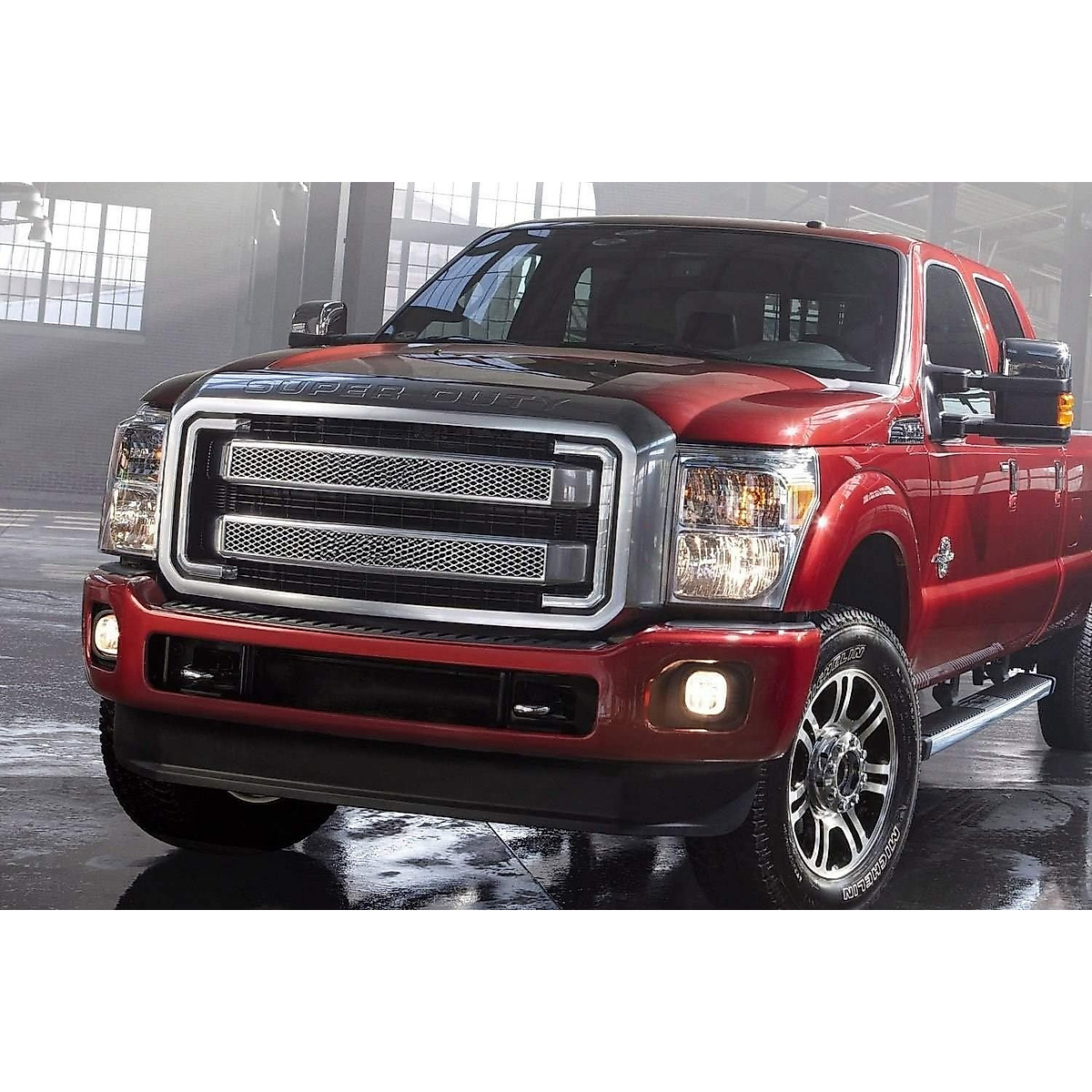 iJDMTOY Complete Set Fog Lights Foglamp Kit with Halogen Bulbs, Wiring On/Off Switch and Garnish Bezel Covers Compatible with 2011-2016 Ford F-250 F-350 F-450 Super Duty