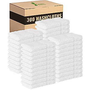 GREEN LIFESTYLE Washcloth 13x13 Scratch Free Texture Super Soft Highly Absorbent Ideal for Hotel, Restaurant, Bars, Automotive (Pack of 300)
