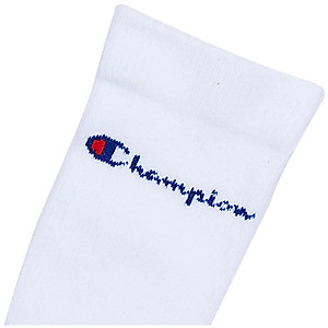 Champion Men's, Graduated Compression Socks, Mid-Crew, 3-Pack, White, 6-12