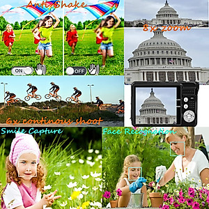 HD Mini Digital Camera, Digital Camera for Kids Teens Students-Travel,Camping,Birthday Gifts