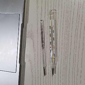 Healeved 4 Pcs Adult Temperature Measurement Glass Oral Temperature Fast Reading Temperature Home Supplies, Easy to Read